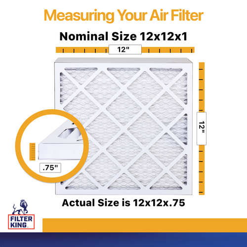 Filter King 12x12x1 Air Filter 12-PACK MERV 13 Actual Size 12 x 12 x ...