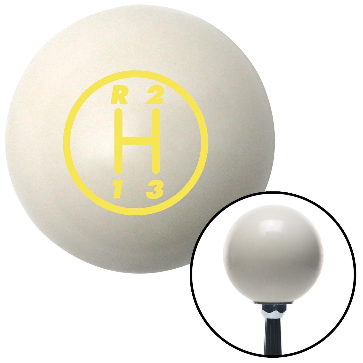 Yellow 3 Speed Shift Pattern - 3RUL Ivory Shift Knob with 16mm x 1.5 ...