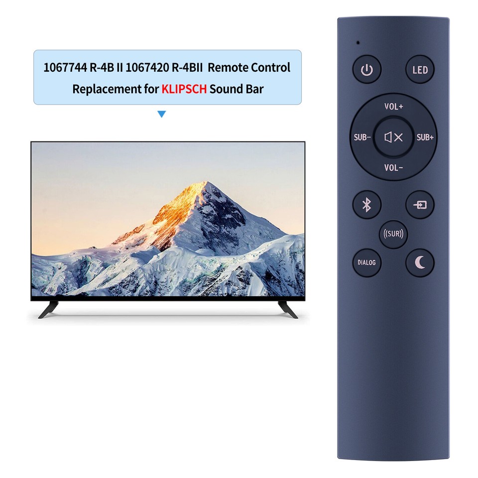 New 1067744 Remote Control For Klipsch Cinema 400 Sound Bar R-4B II 1067420 | eBay