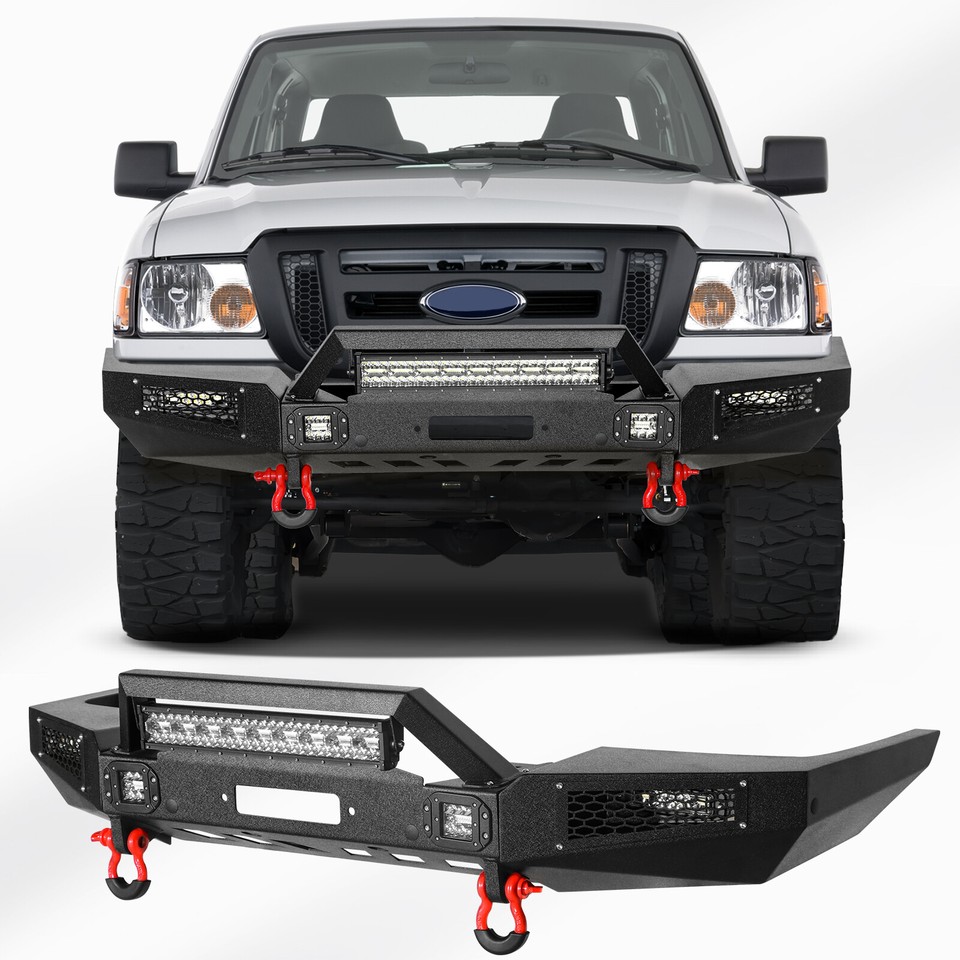 Fit 1998-2011 Ford Ranger Front or Rear Bumper W/Winch Plate & LED ...