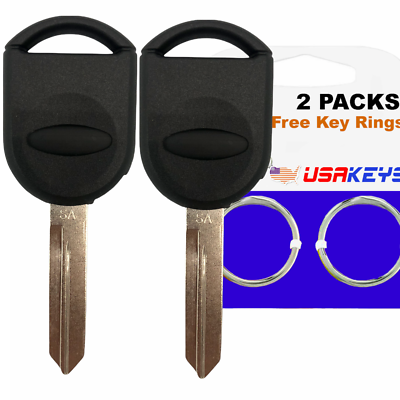 2x Replacement Ignition Chipped Key Transponder Blank for Ford H84-PT ...