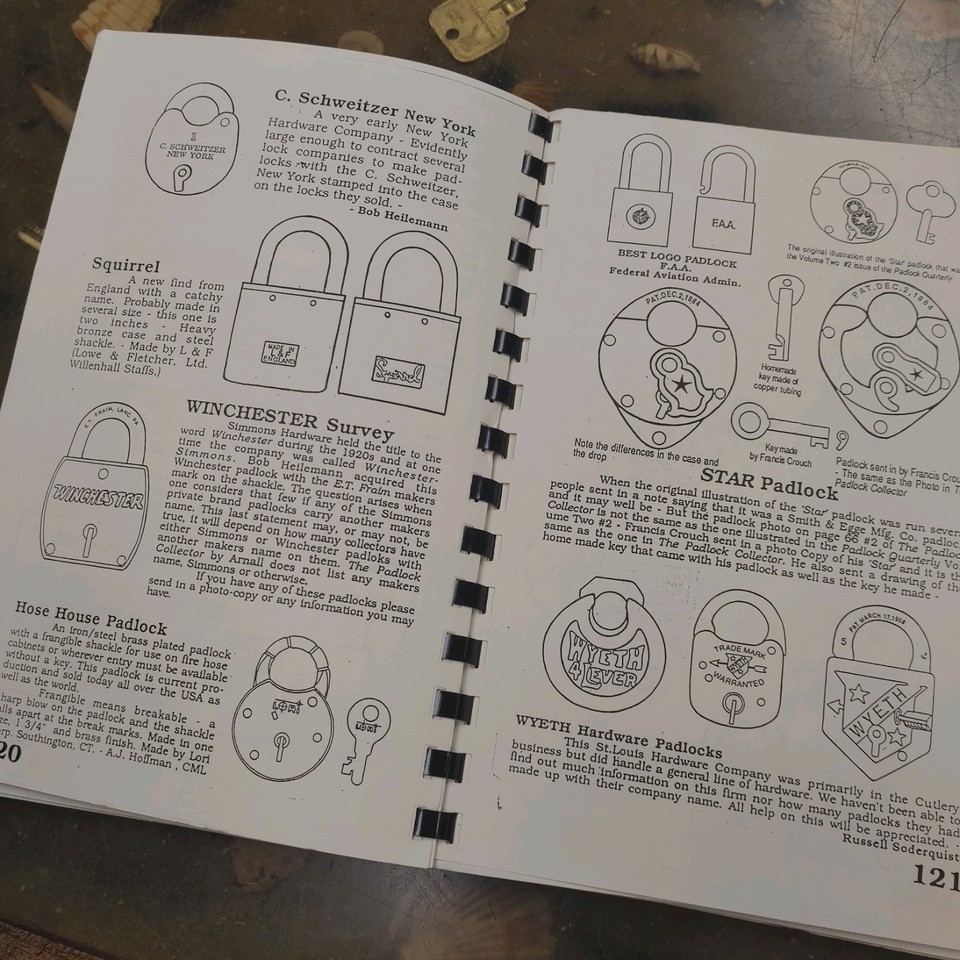Padlock Reference Volume 1 by Don Stewart Locksmith Collectible Book ...
