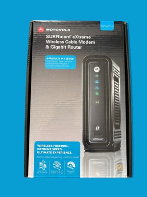 Motorola SBG6580 SURFboard 343 Mbps 4 Port Gigabit Wireless Cable Modem ...