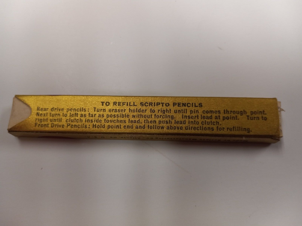 Vintage Scripto Extra Strong Drawing Writing Long Lead Black NEW IN BOX ...