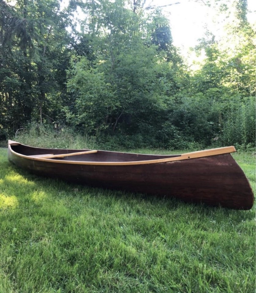 Custom Pat Brown Wood Canoe Upper Chase Lake Glenfield NY | eBay