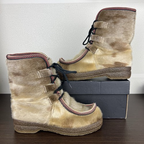 Vintage Gerna Norwegian Reindeer Boots Real Fur Vibram Women’s Size EU ...