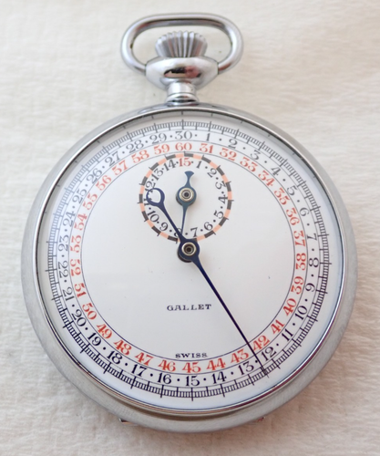 VINTAGE SWISS GALLET TIMER STOP POCKET WATCH | eBay
