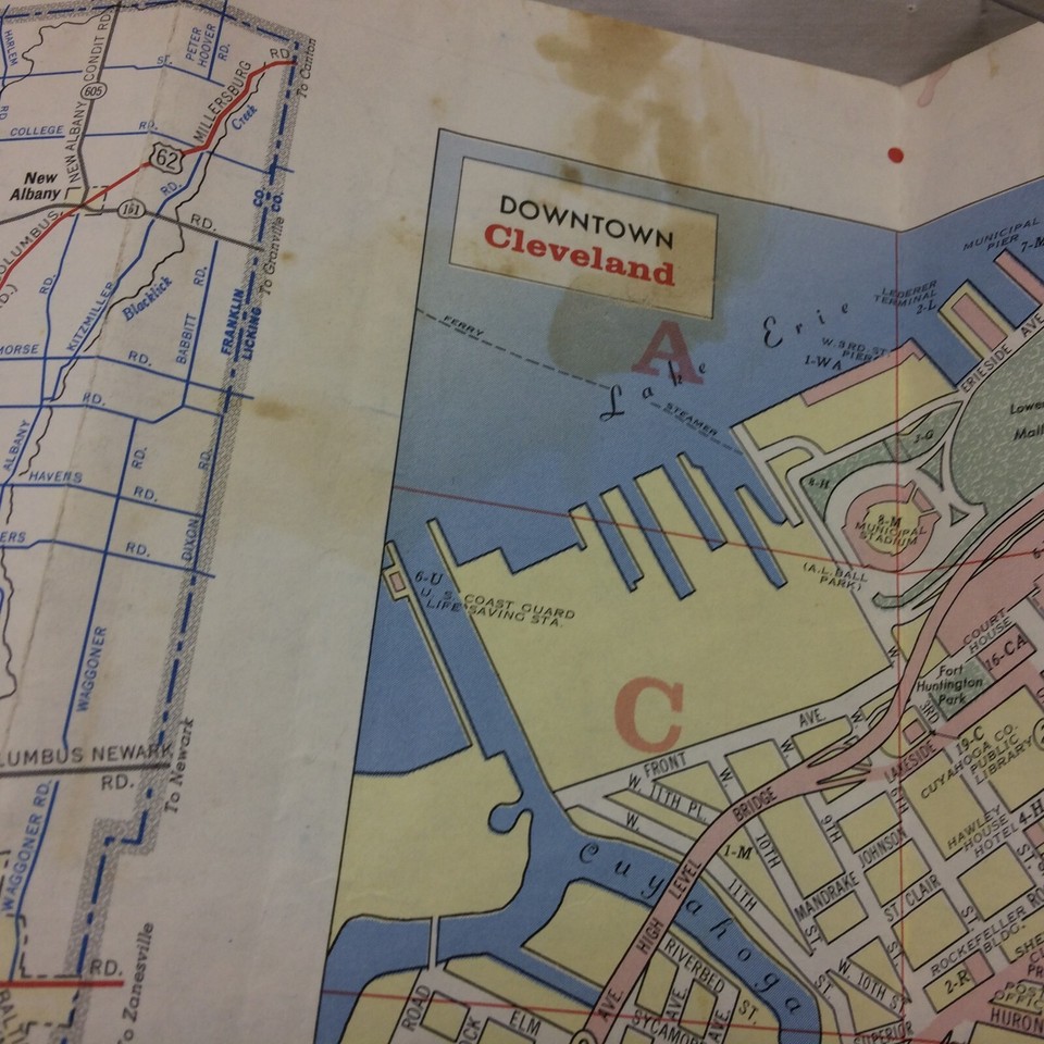 Vintage Ohio Road Map Sohio 1960's | eBay