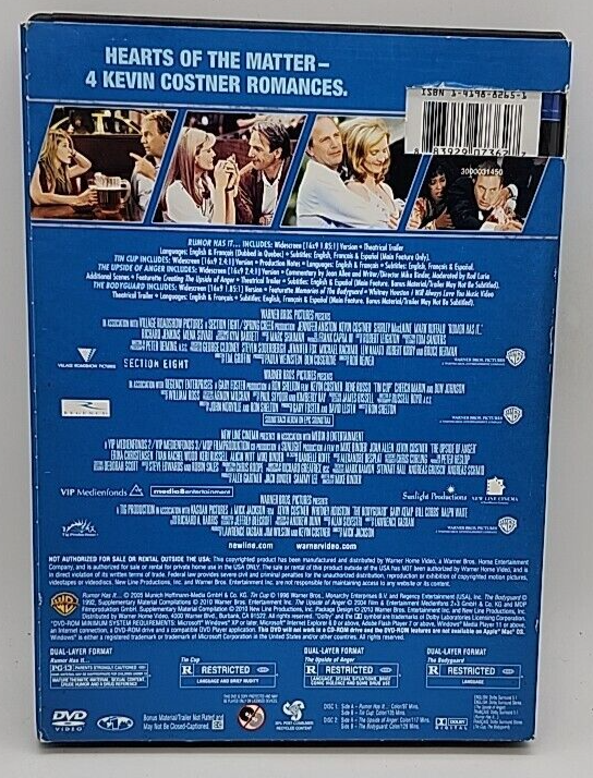 4 Film Favorites: Kevin Costner Collection (DVD) 883929073627 | eBay