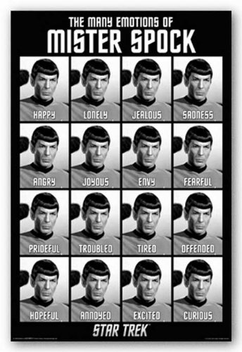 Mister Spock Affiche Star Trek The Nombreux Emotions De Collage Leonard ...
