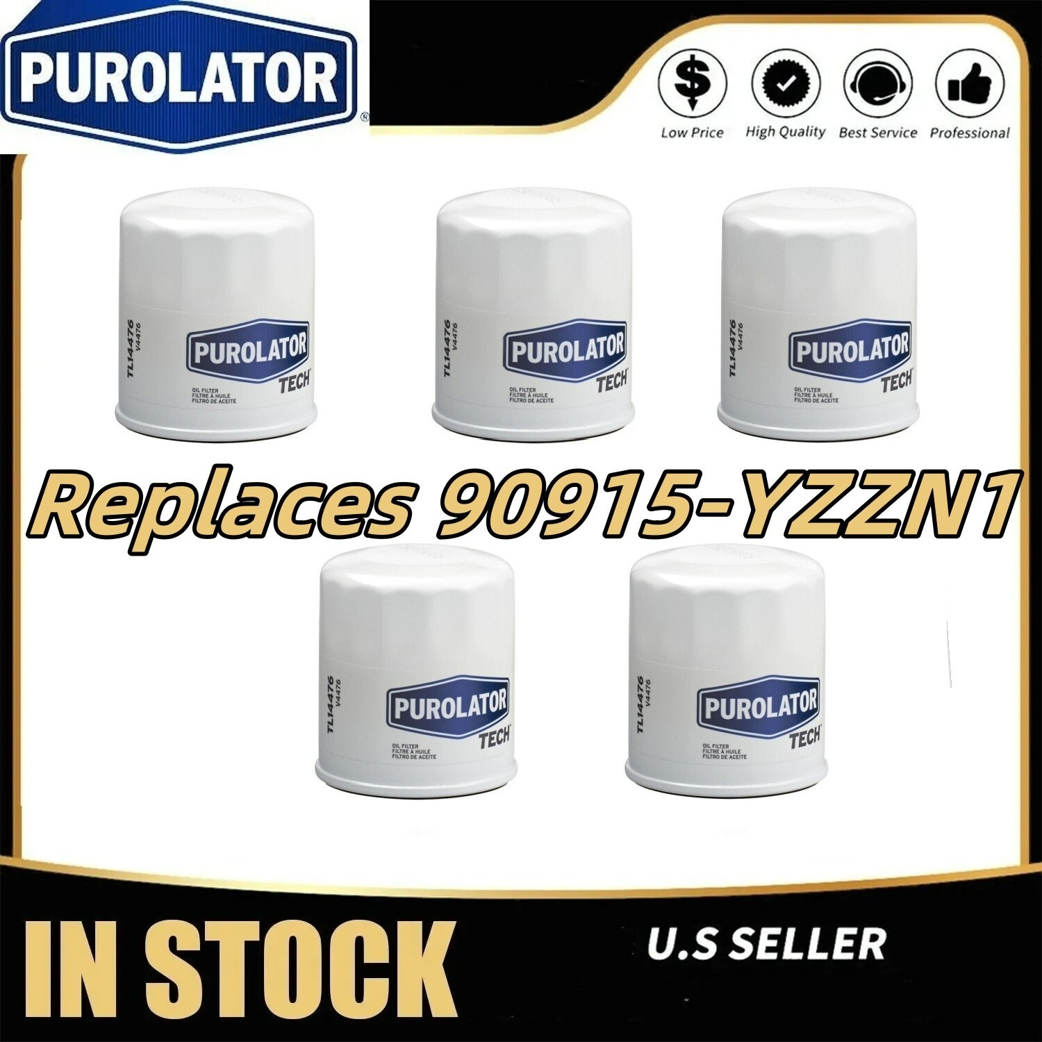 For TOYOTA LEXUS SCION OIL FILTER SET OF 5 OEM FAST SHIPPING 90915 ...