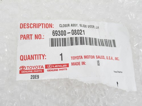 Genuine OEM Toyota 69300-08021 Driver Power Sliding Door Lock Latch 11 ...