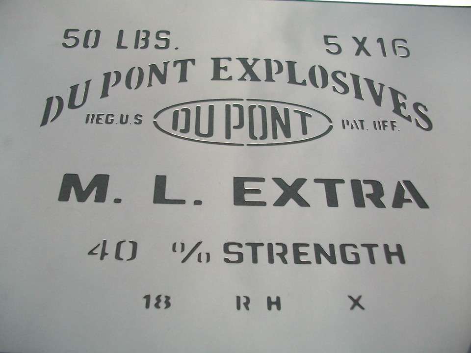 2 side A3 A4 Old Vintage Dupont Explosives Crate Dangerous Airbrush ...