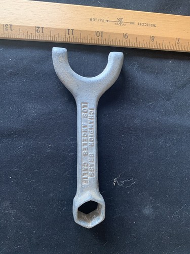 Vintage Champion Brass Wrench Los Angeles Calif Sprinkler Head Cast ...