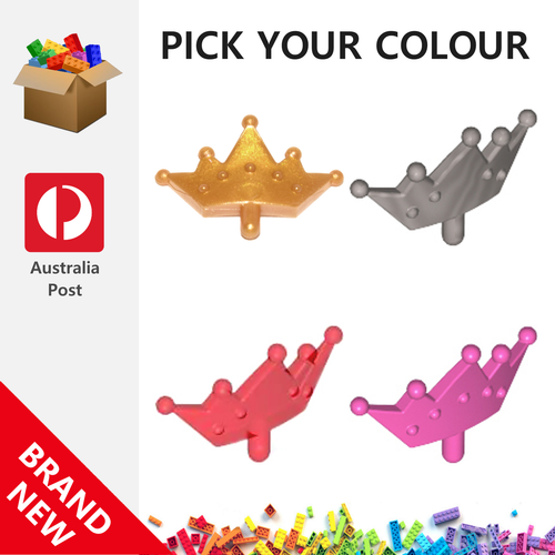 Genuine LEGO™ - Minifigure Crown Tiara 5 Points Rounded - 33322 29171 ...