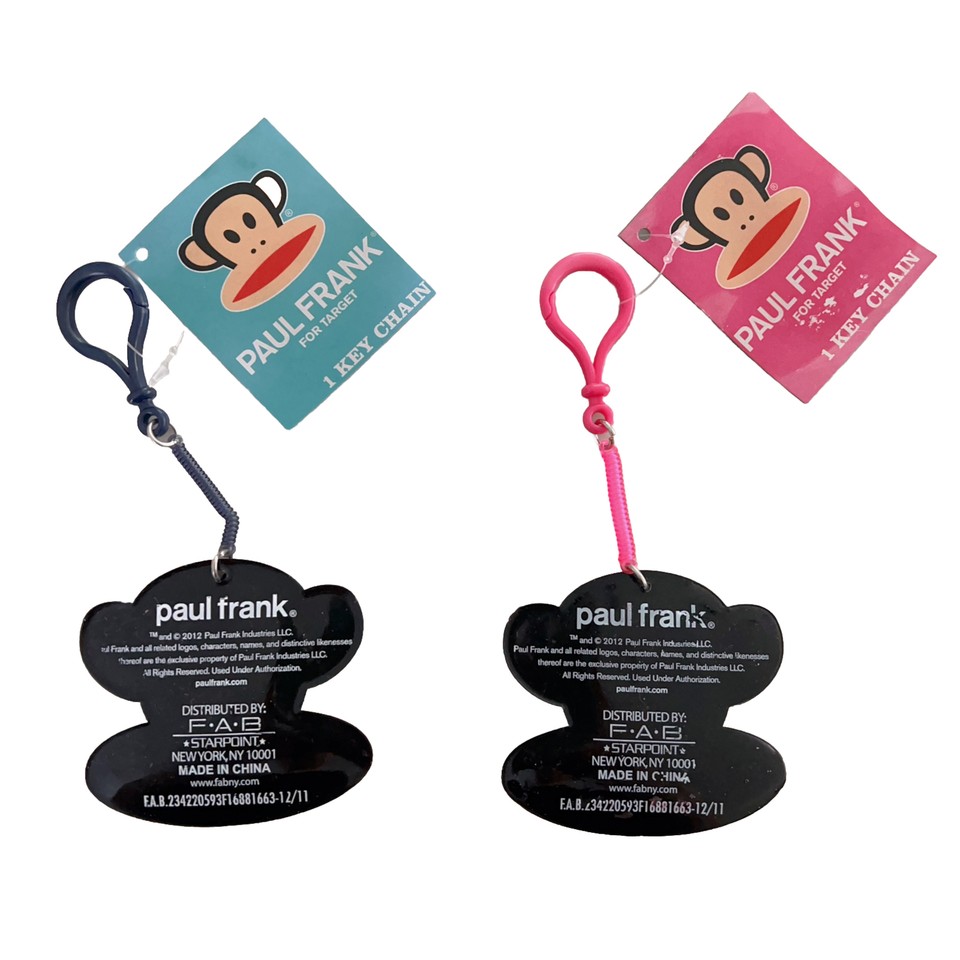 Paul Frank Julius The Monkey Head Keychain With Plastic Keyring in ...