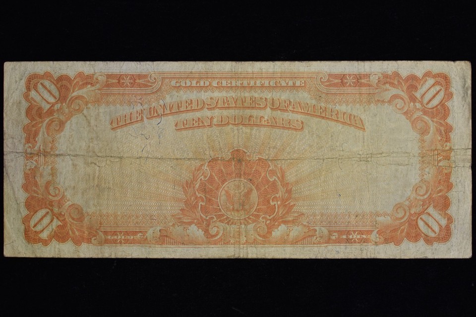 1922 $10 GOLD CERTIFICATE VF VERY FINE SEAL NOTE BILL X 057 TRUSTED | eBay