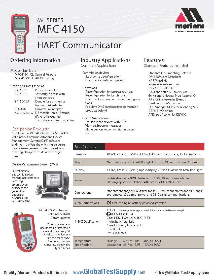 [NEW] Meriam MFC4150 HART Field Communicator - Includes Performance ...