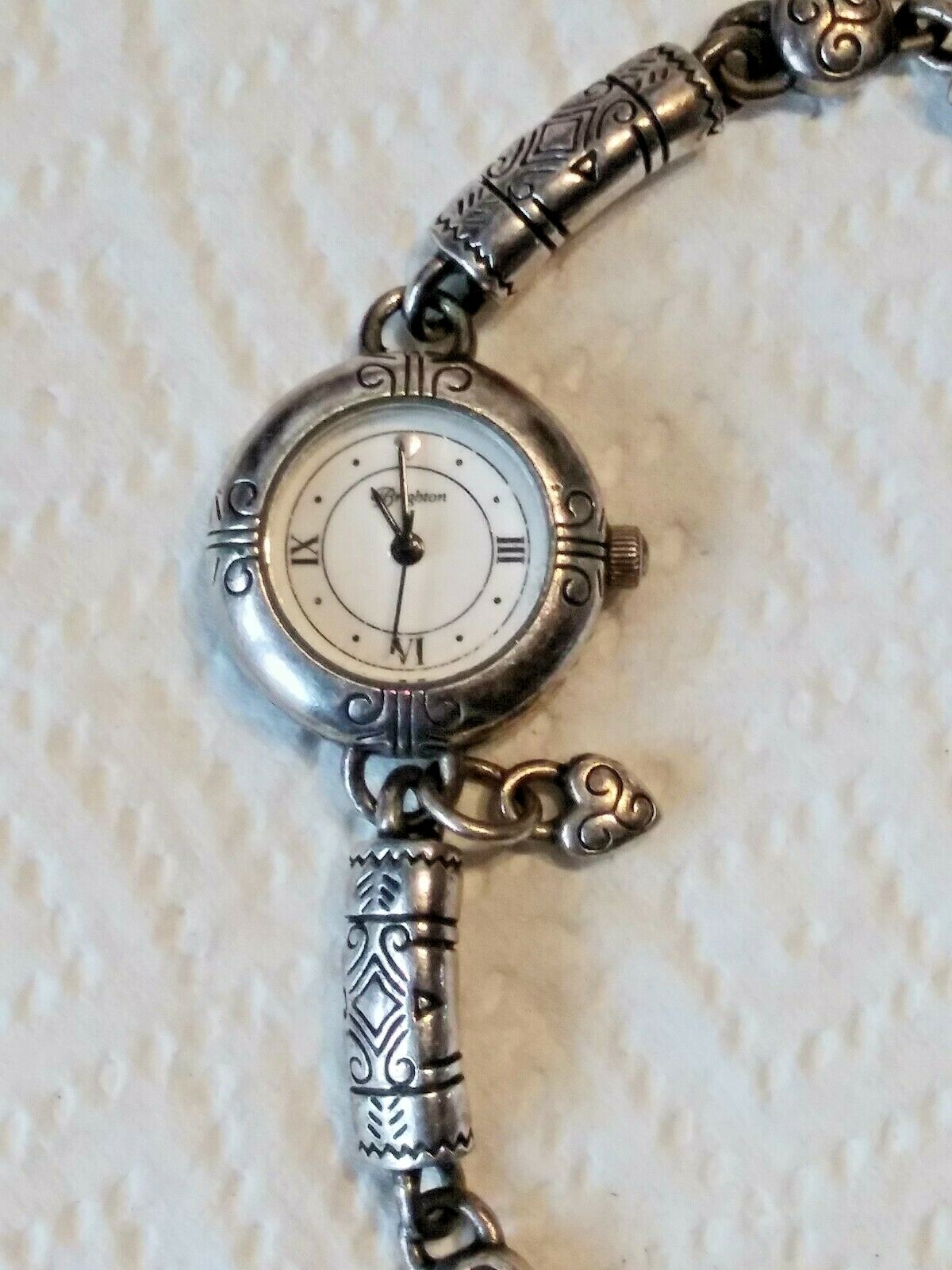 Brighton Marrakesh silver toggle clasp bracelet Watch working battery ...