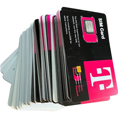 Lot of 10 New T-Mobile Sim Cards 4G LTE 5G UNACTIVATED, REPLACEMENT SIM ...