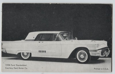 1958 Ford Thunderbird 2 door Arcade Amusement card | eBay