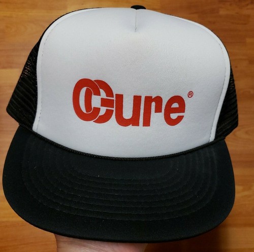 VTG C Cure Snapback Trucker Hat Black White Red Logo | eBay