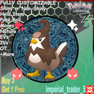 Pokémon Legends Z-A Alpha Shiny Staravia Best 6IV Customizable | eBay