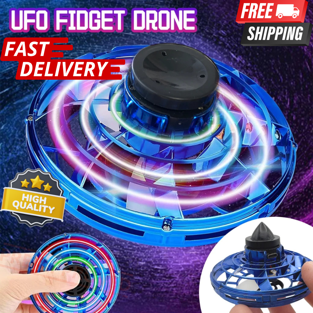 LED UFO Flying Spinner Drone Ball – Hand-Controlled Hover Toy for Kids ...