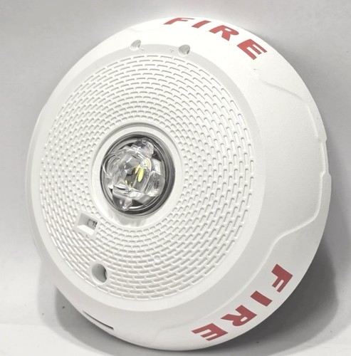 SYSTEM SENSOR SCWLED CEILING MOUNT WHITE STROBE LED, Red FIRE LABEL | eBay