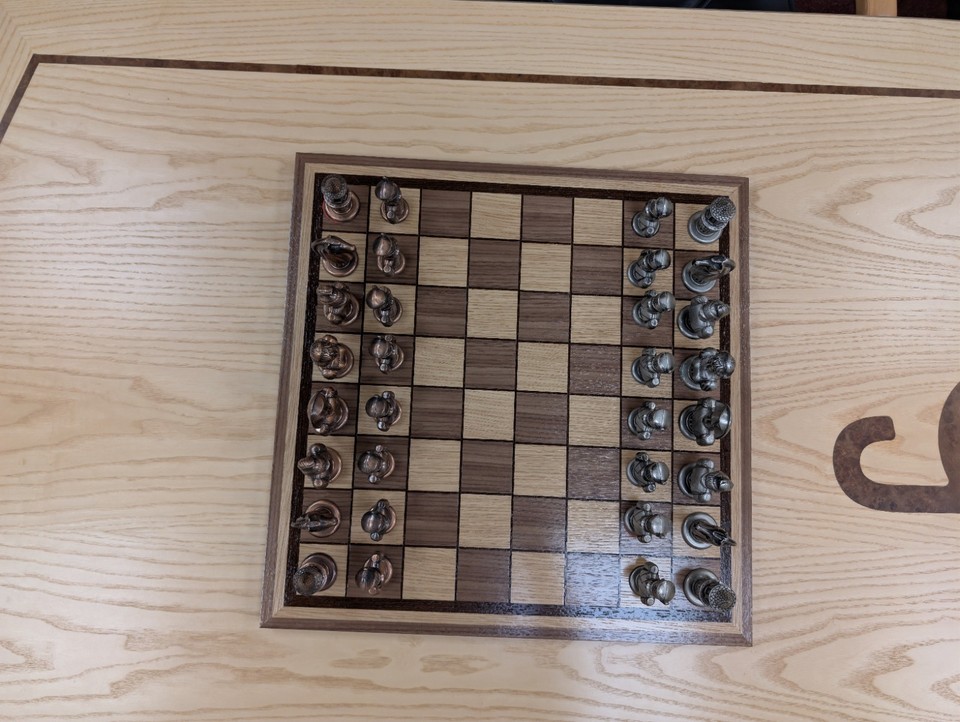 Hand Made Chess Board - Walnut/Oak And Wenge Veneer | eBay UK