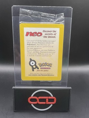 Sealed 2001 Entei Reverse Holo Pokemon Neo Discovery Black Star Movie ...