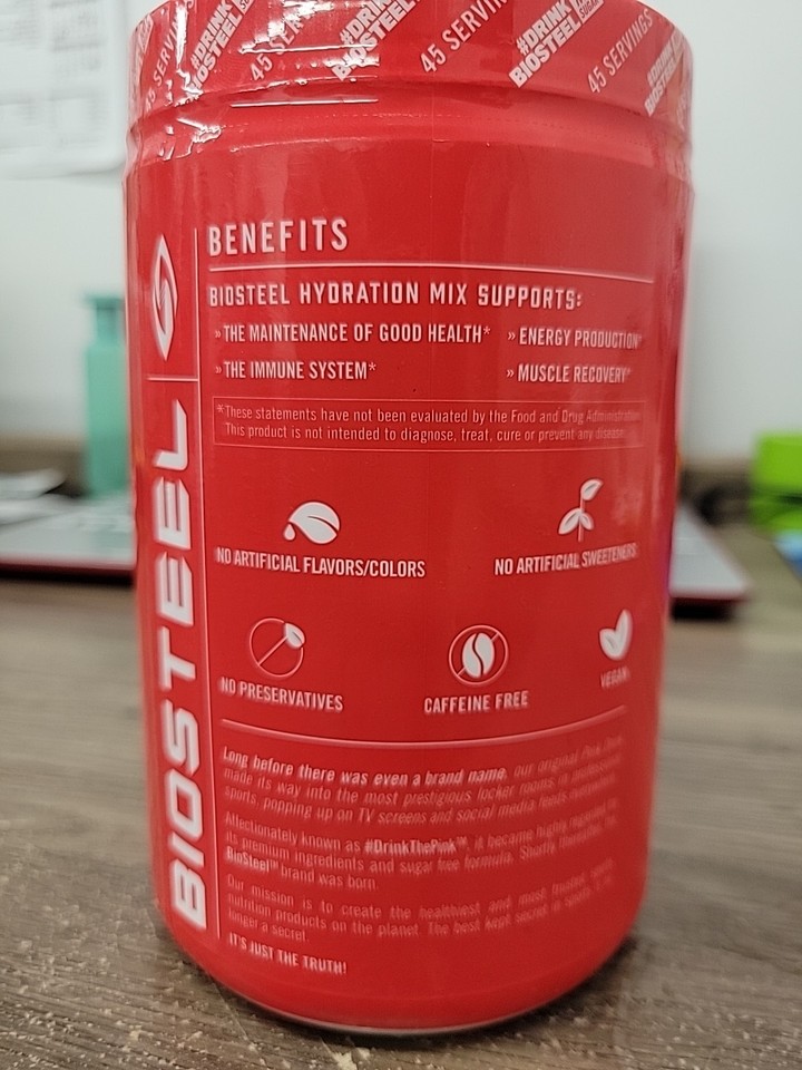 Biosteel Hydration Mix Sport Drink Powder Sugar Free Essential ...