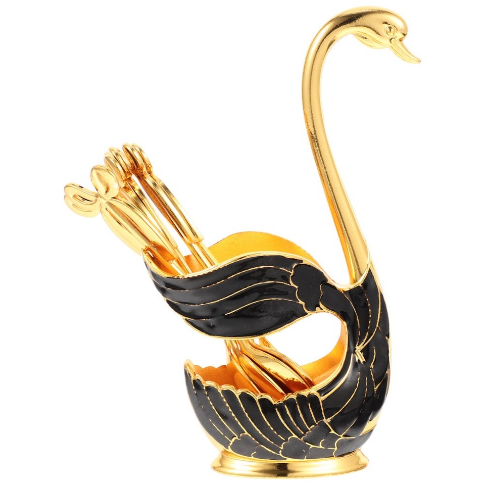 Swan Table Decoration Spoon Holder Shape Rest Kitchen Coffee with ...
