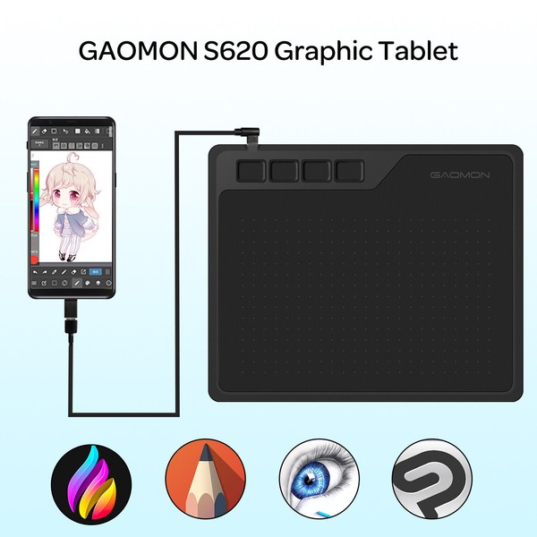 GAOMON S620 Digital Graphic Tablet for sale online | eBay