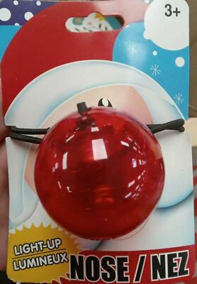 NEW Light Up (FLASHING) Red Nose Christmas Decoration FREE SHIPPING | eBay