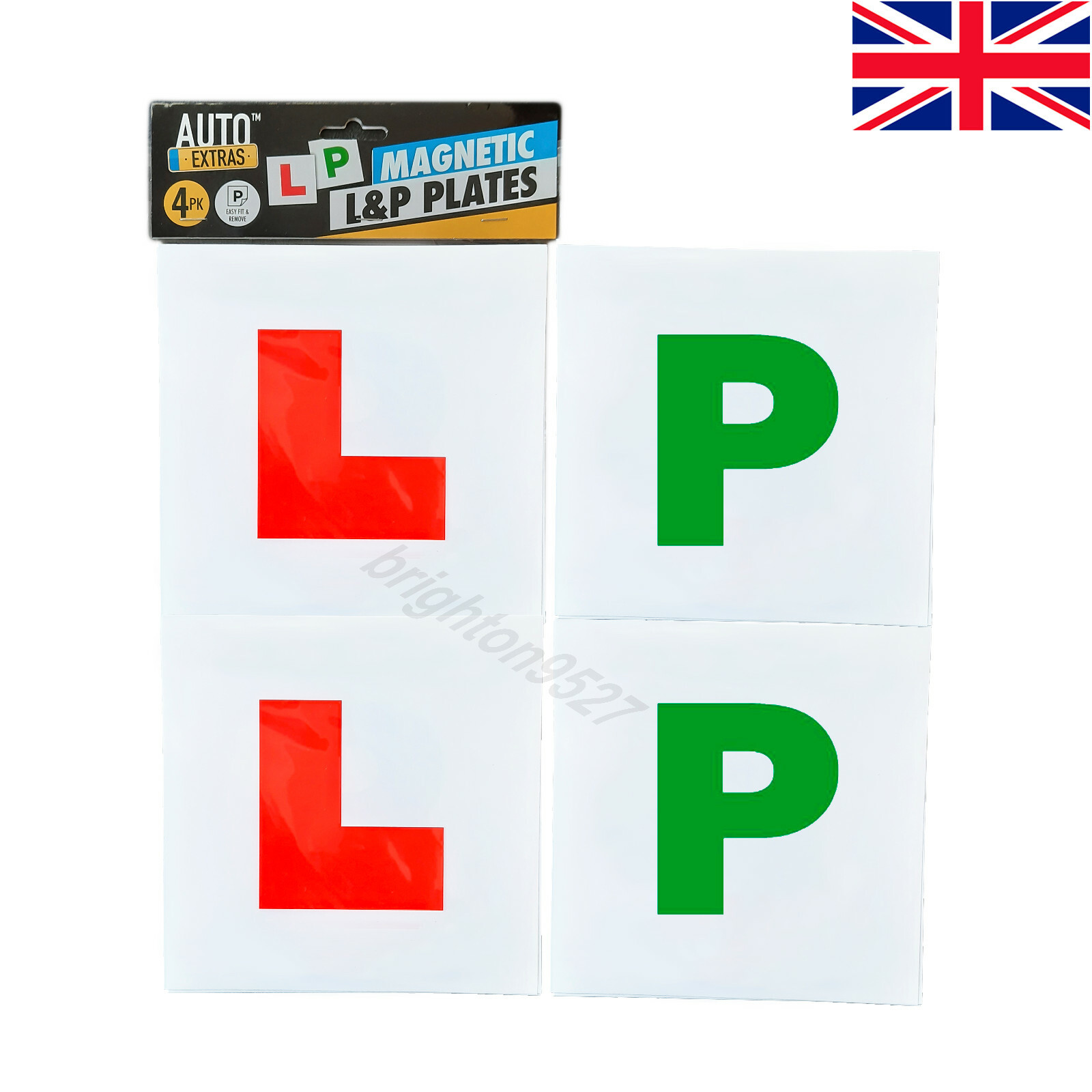 2x L AND 2x P MAGNETIC LEARNER/PASS PLATES 4PK | eBay