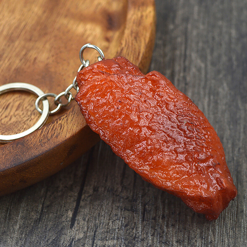 Creative Simulation Food Keychain Pork Belly Roast Duck Chicken Wings ...