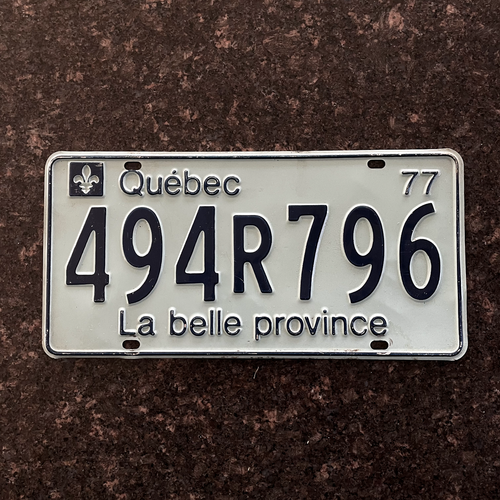 VINTAGE 1977 Quebec License Plate La Belle Province Canada Canadian | eBay