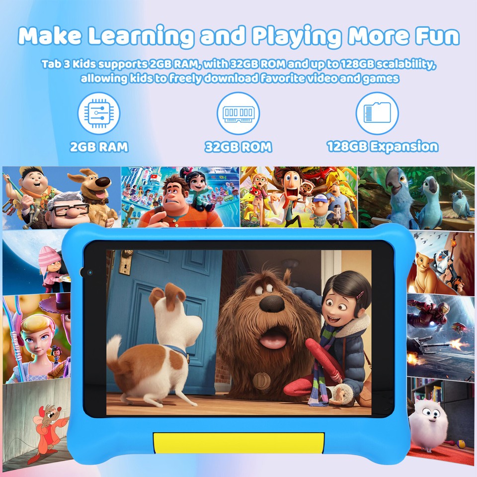 Kids Tablet 7'' Android 12 Tablet for Kids 3-12 2/5GB RAM + 32GB ROM ...