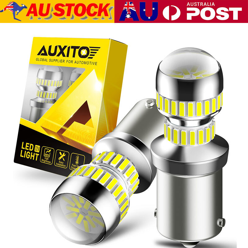 LED BA15S 1156 Turn Signal Light Bus No Error Bulb Amber Blinker 1141 ...