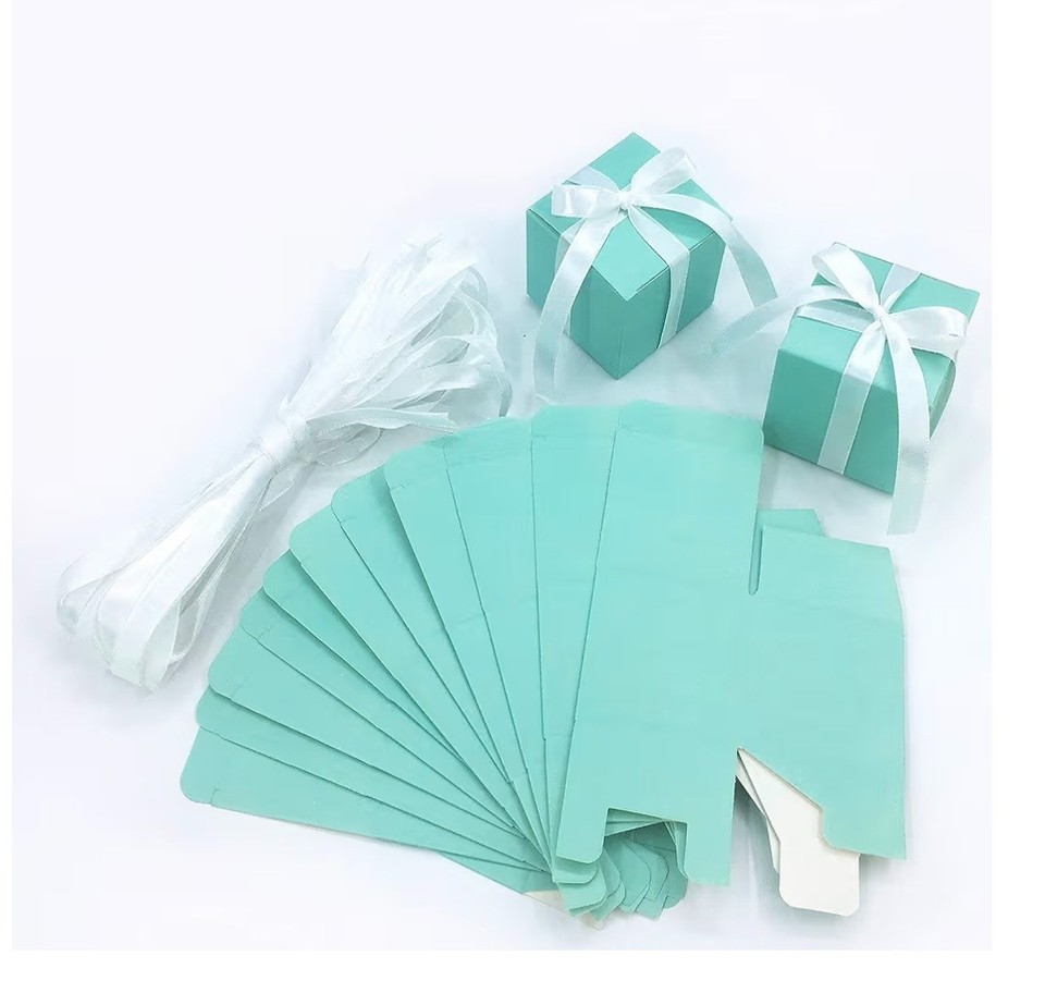 Tiffany Blue favor boxes QTY 10 Great for Showers & Birthday Parties 2 ...