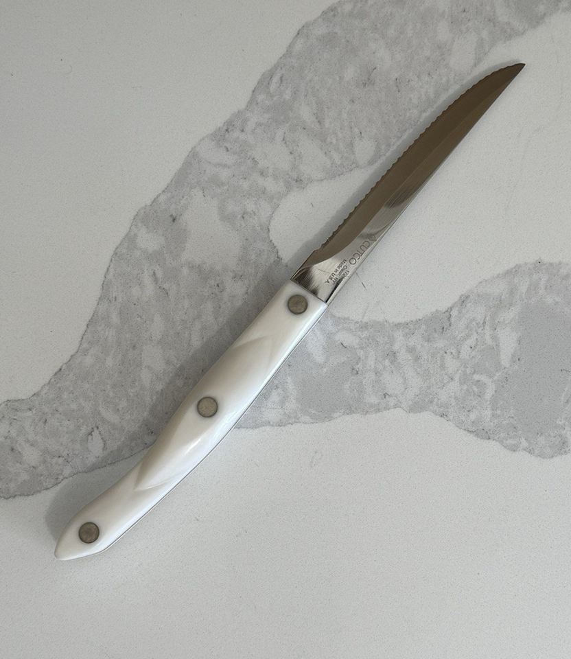 Cutco Trimmer Steak Utility Knife Pearl White Handle 1721 KK 5 ...