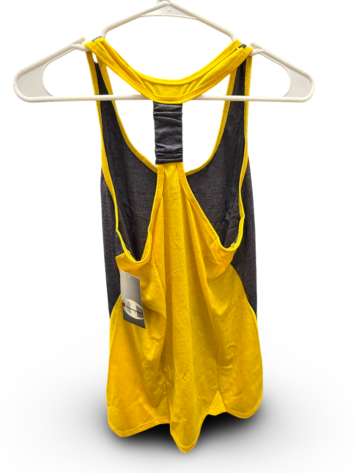 Champion Michigan Wolverines Tank Top Size L NCAA Racerback Gray Yellow ...