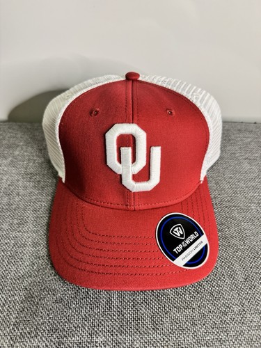 Top Of The World Oklahoma Sooners Adjustable Trucker SnapBack Hat OSFM ...