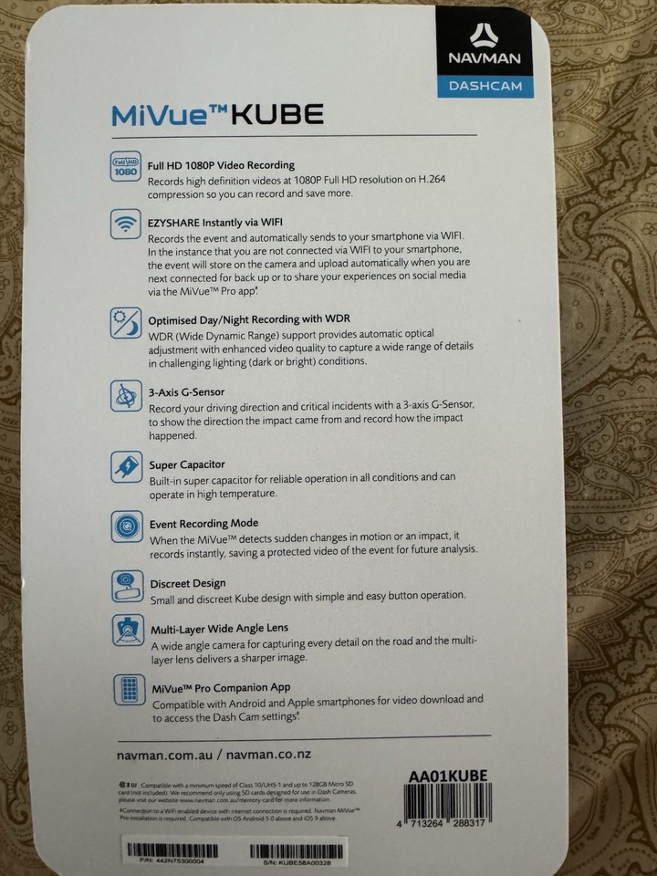 NEW Navman Mivue KUBE Full HD Dashcam Wide Angle Car Dash Camera | eBay ...