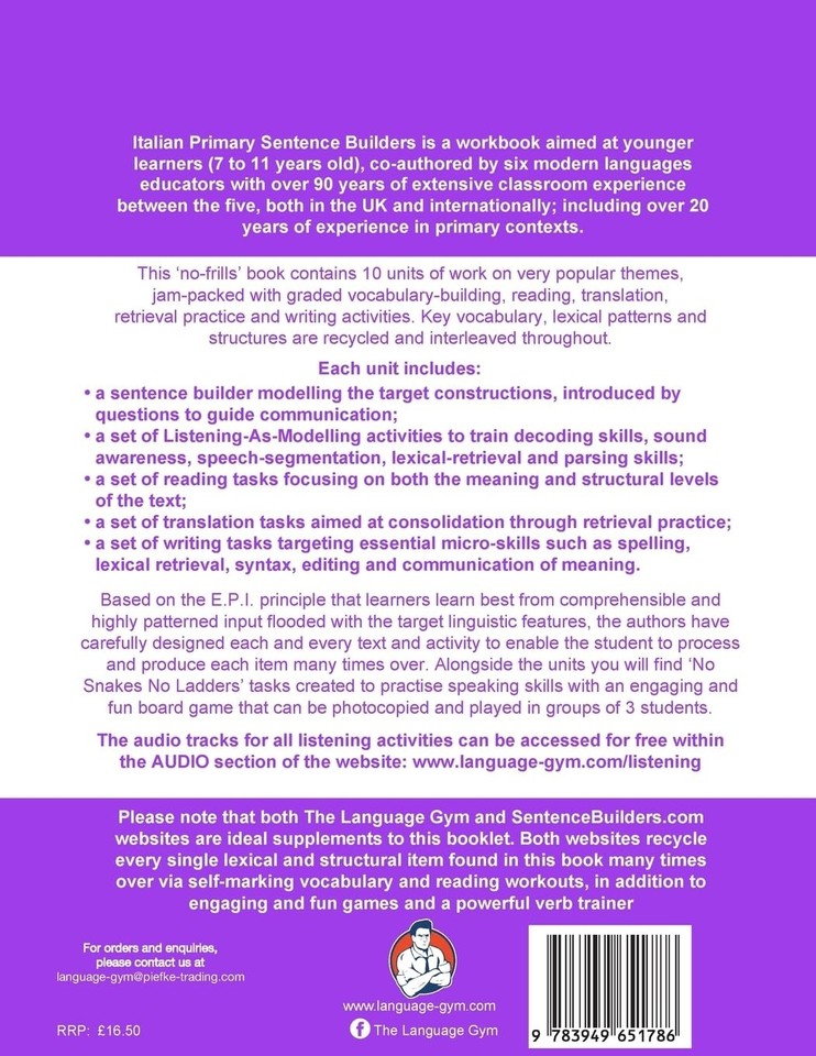 Dylan Viñales Gianfranco Conti Primary Italian Sentence Builders ...