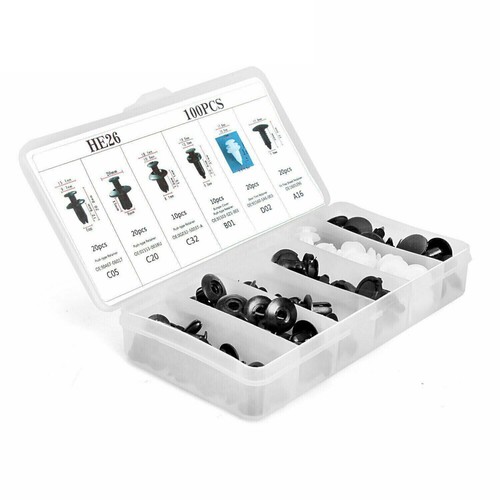 6size Clip Trim Car Push Pin Rivet Bumper Door Panel Retainer Fastener ...