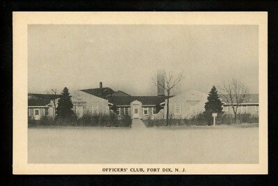 Military postcard WWII Fort Dix, New Jersey NJ Officers Club | eBay