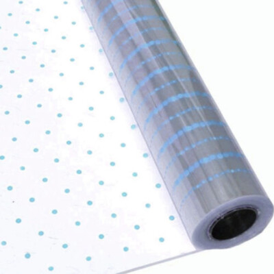 Blue Dot Clear Cellophane Wrapping Gift Paper Birthday Baby Baskets ...