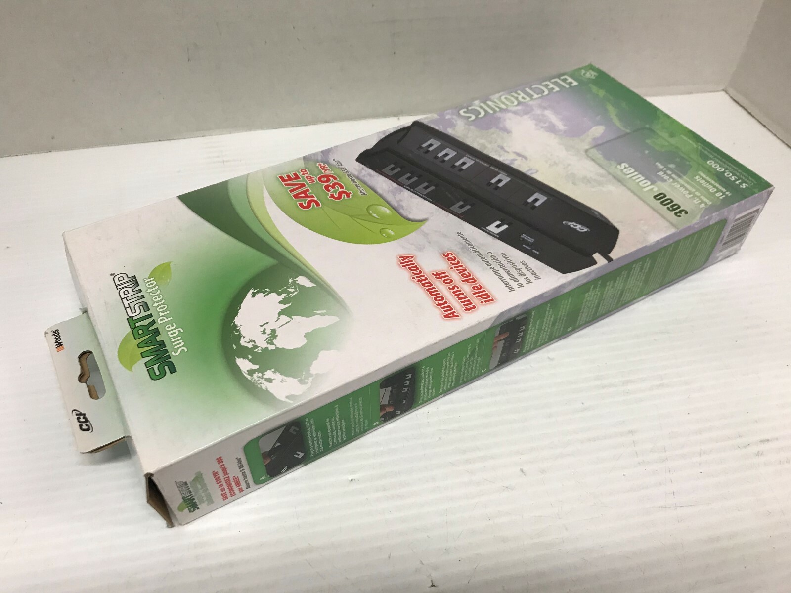 CCI / COLEMAN CABLE SMART STRIP 3600 JOULES 10 OUTLET SURGE PROTECTOR ...